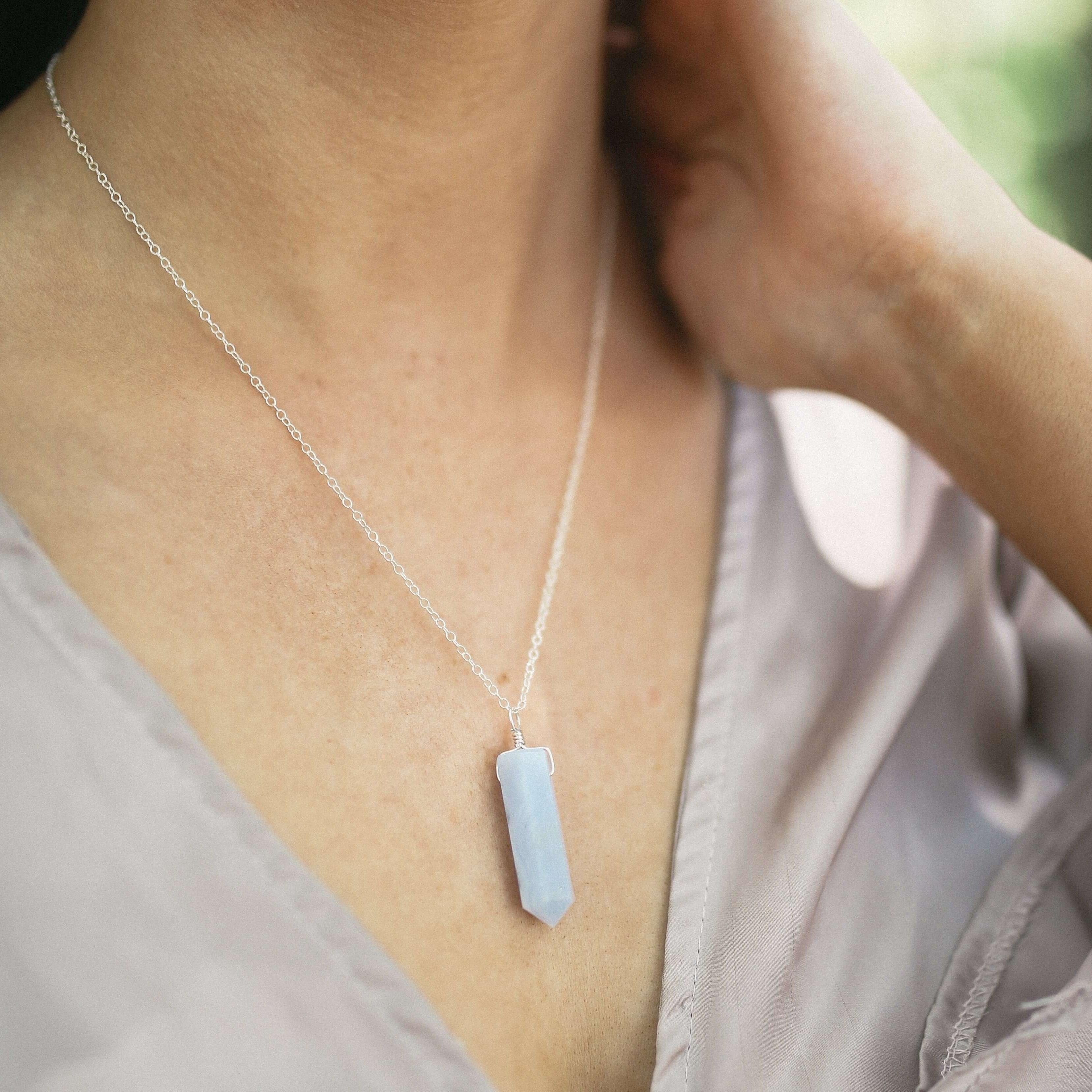 Blue Lace Agate Jewellery Handmade with Genuine Gemstones Luna Tide